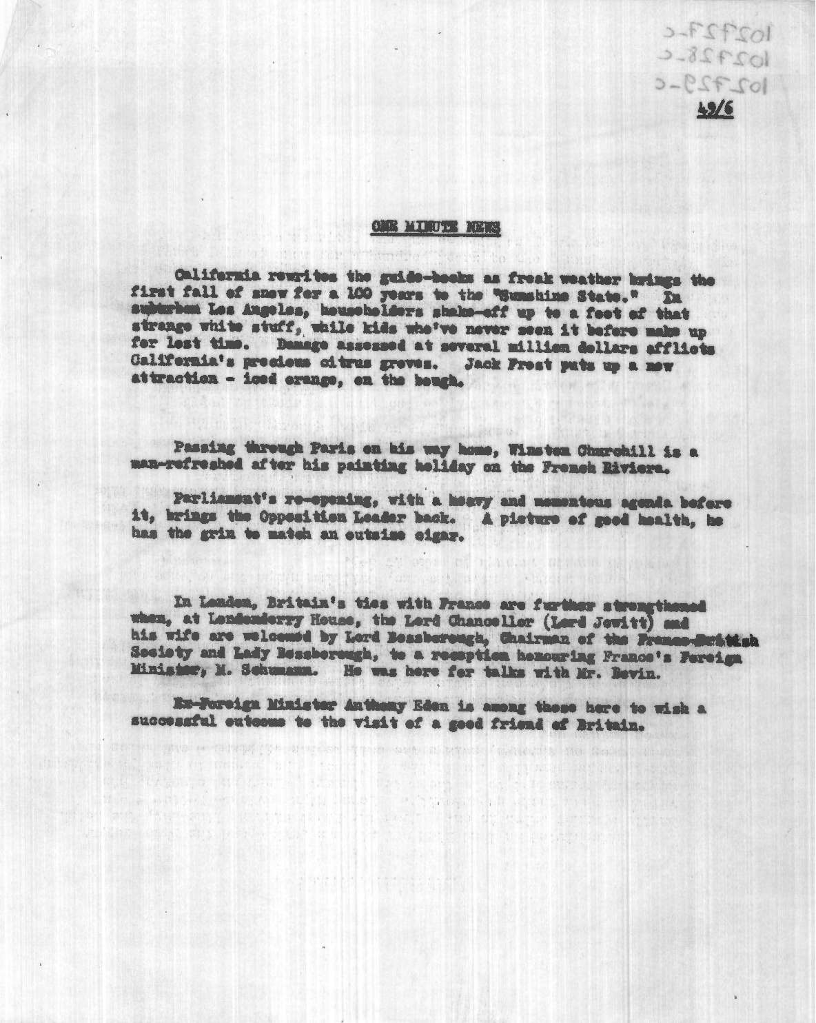 Commentary One Minute News News On Screen