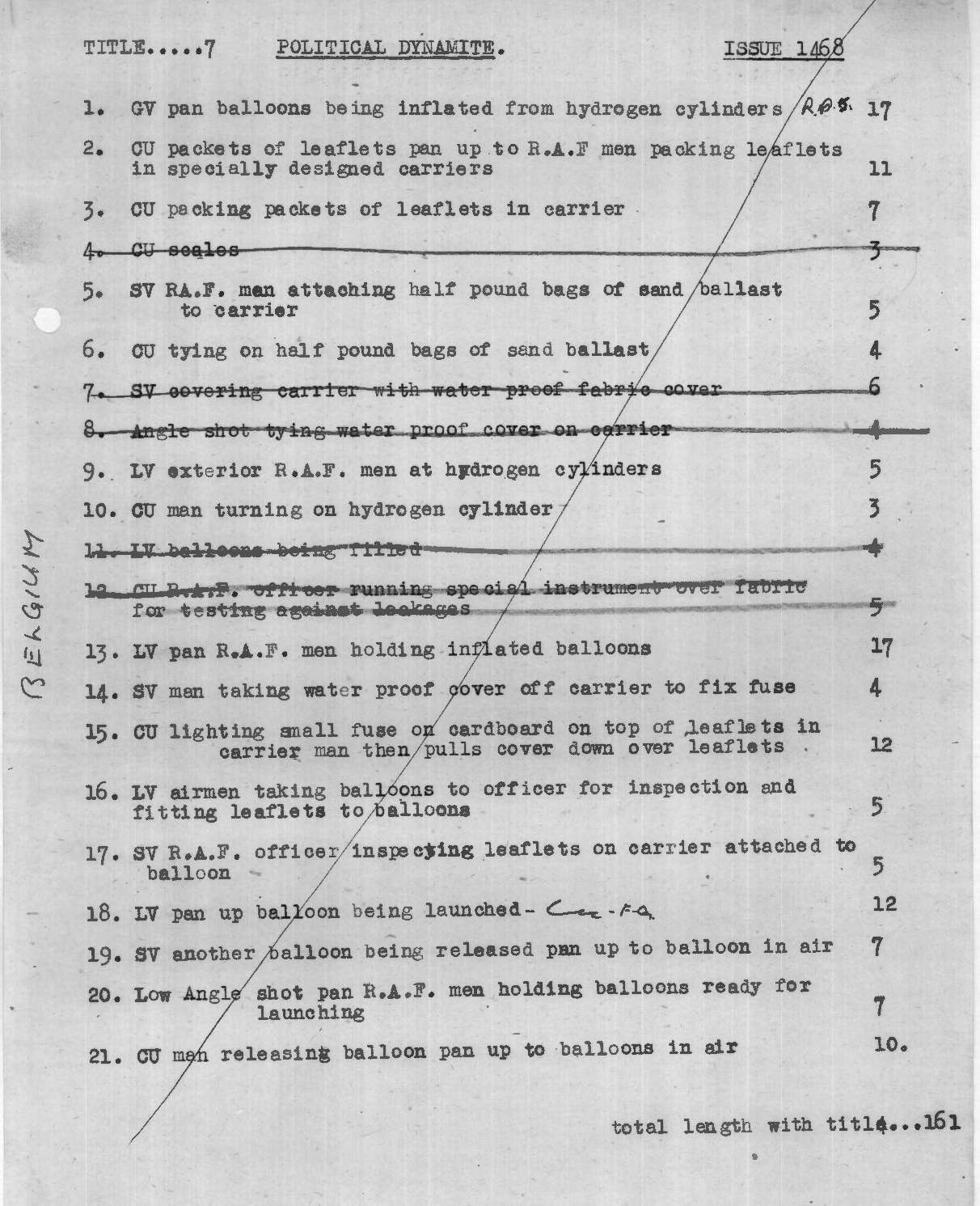Shot List - Eisenhower Warns Enemy Civilians · News on Screen