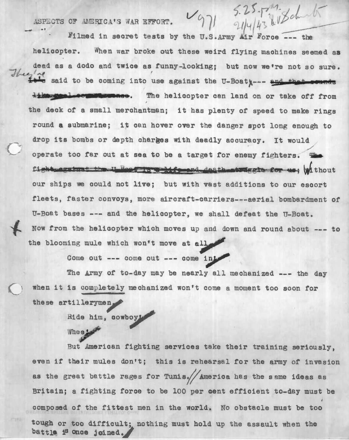 Commentary - Aspects of America’s War Effort, including · News on Screen